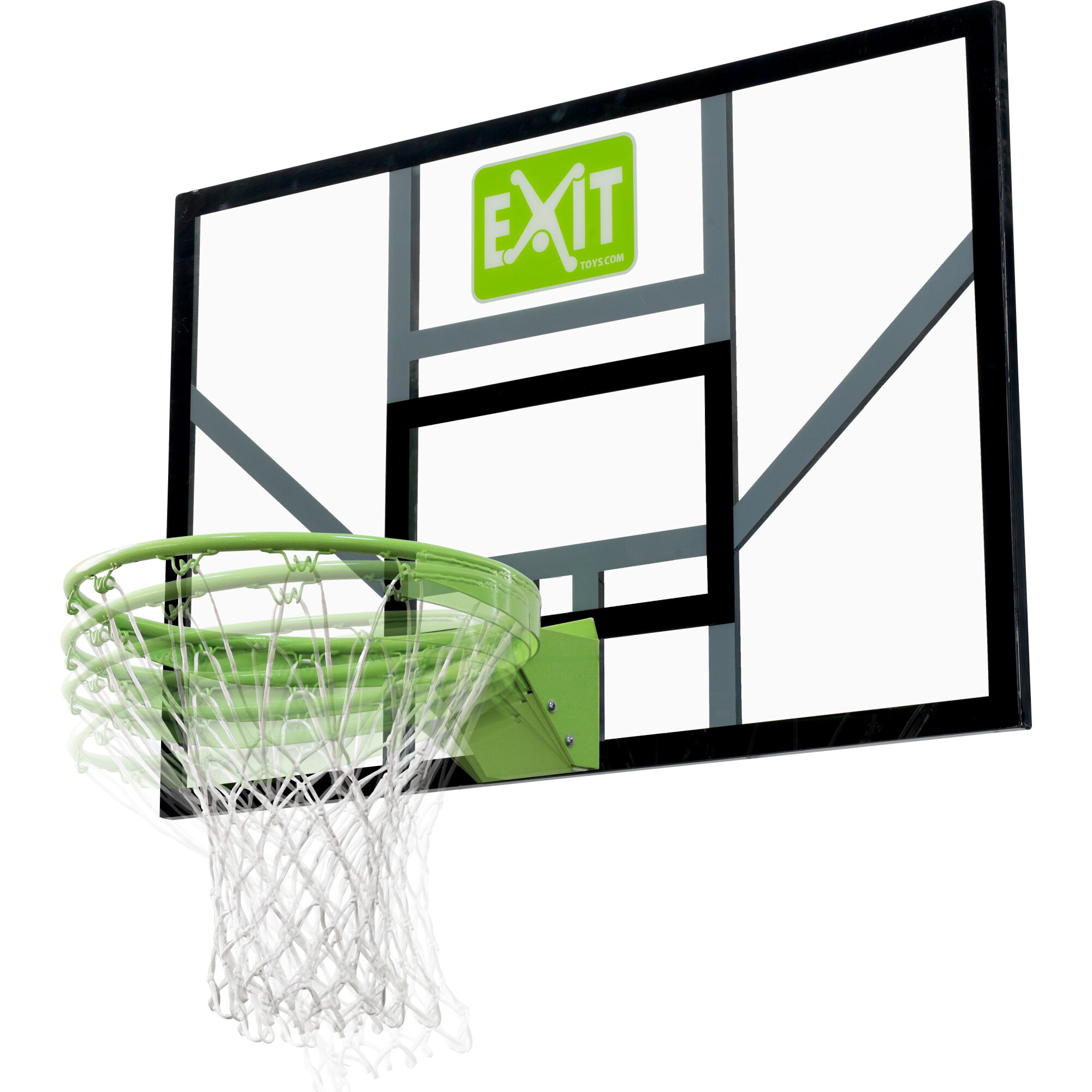 EXIT Galaxy basketball backboard with dunk hoop and net - green/black ...