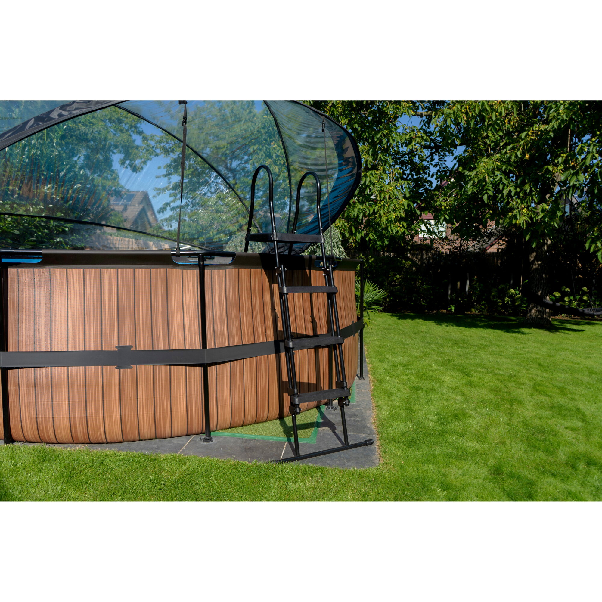 EXIT pool ladder for frame height of 108-122cm - black | EXIT Toys